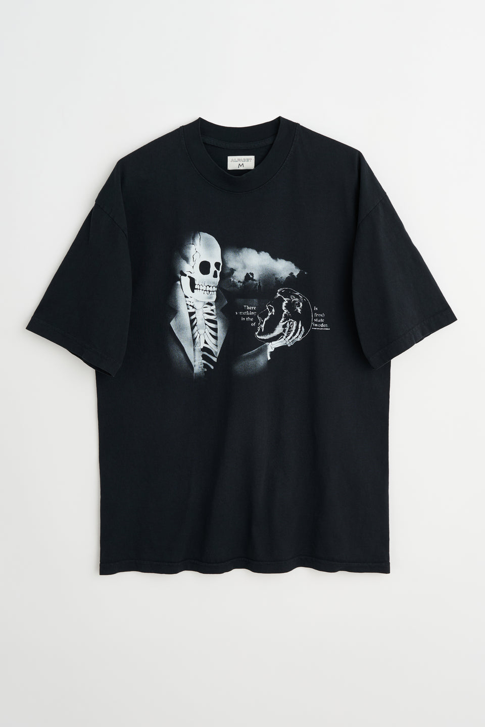 Alfabet Black Tee Skeleton Print Black – Très Bien